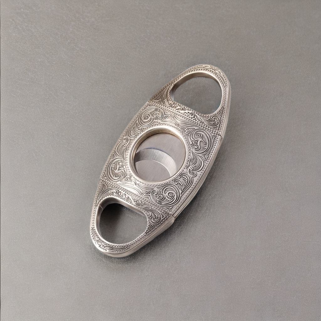 Vintage Cigar Cutter - 23mm Scrollwork Design for Perfect Cuts